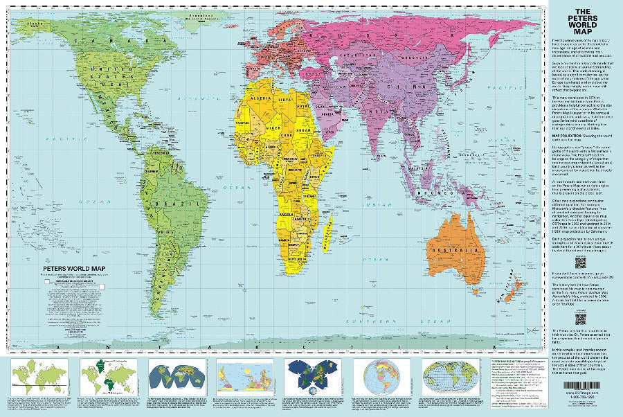 The Peters Projection Map: An Equal Area World Map – WMB Maps