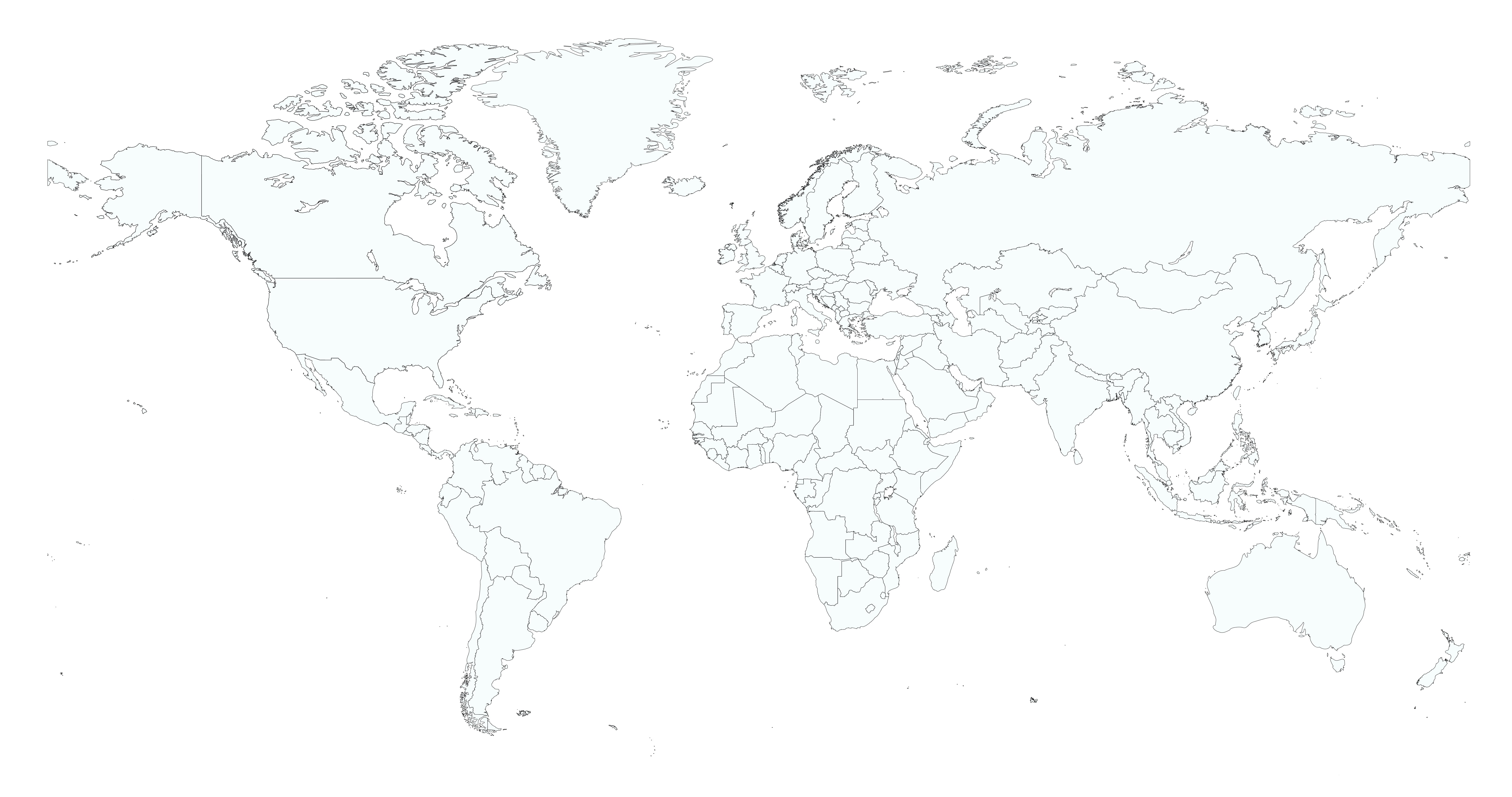 🗺 Printable Blank World Map: 5 Free Versions [PDF, JPEG] | WMB Maps