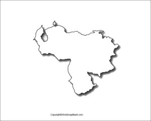 Printable Blank Map of Venezuela – Outline, Transparent, PNG Map