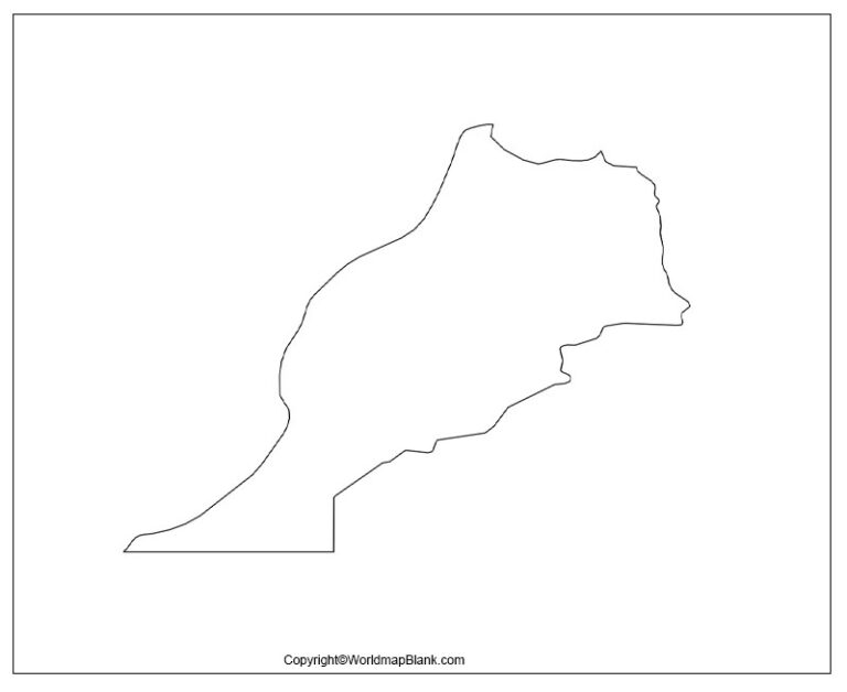 Printable Blank Map of Morocco - Outline, Transparent Map