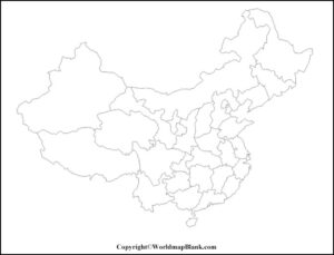 Printable Blank Map of China- Outline, Transparent, PNG Map