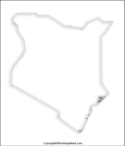 Printable Blank Map of Kenya - Outline, Transparent, PNG map