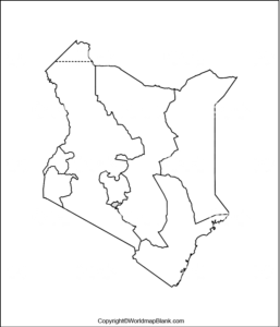 Printable Blank Map of Kenya - Outline, Transparent, PNG map