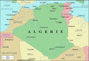 Labeled Map of Algeria with States, Capital & Cities – World Map Blank