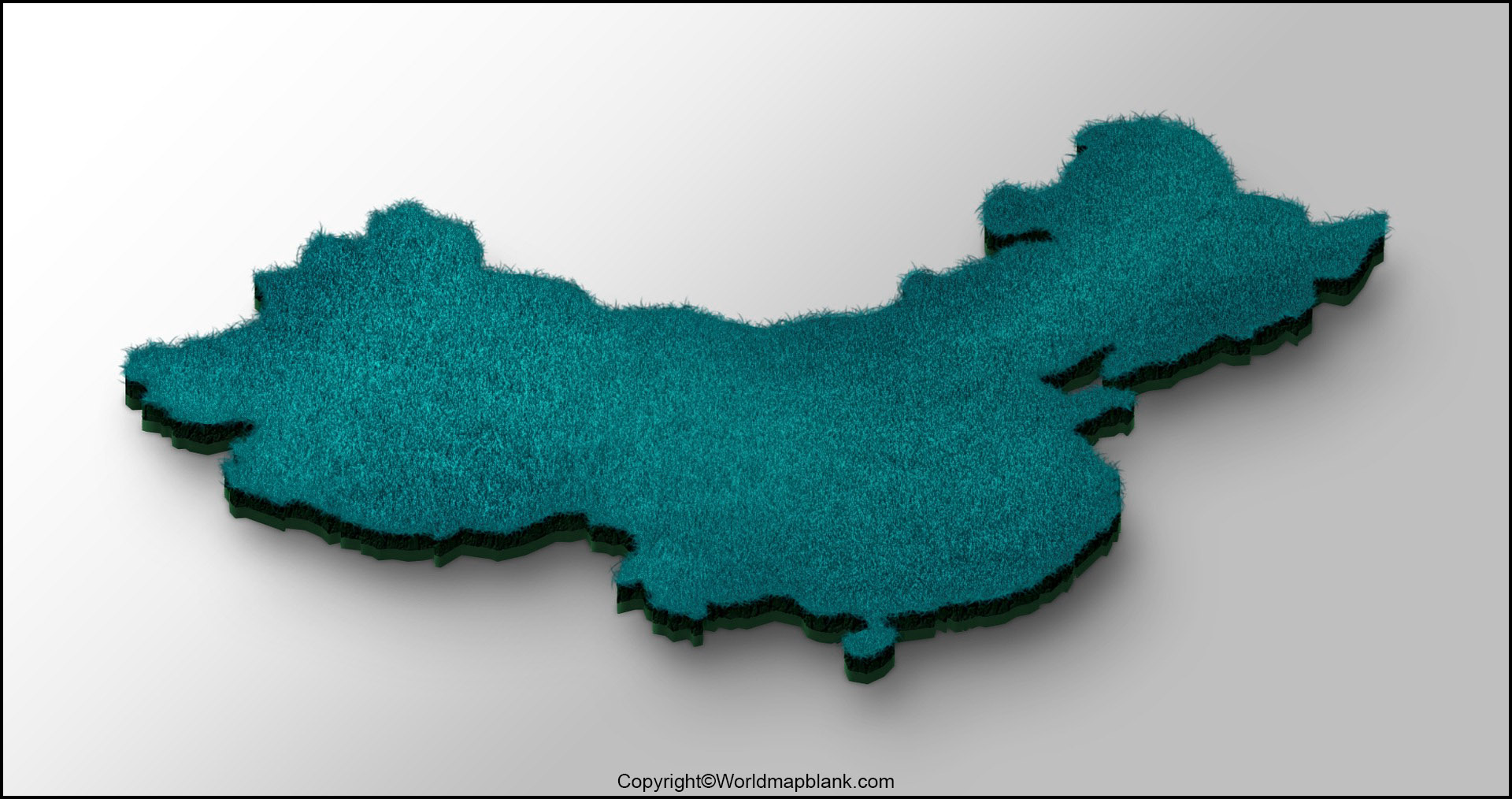 Printable Blank Map of China- Outline, Transparent, PNG Map