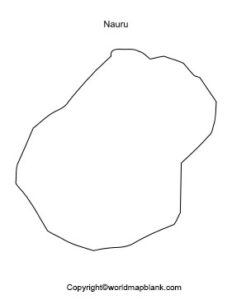 Printable Blank Map of Nauru - Outline, Transparent, PNG map