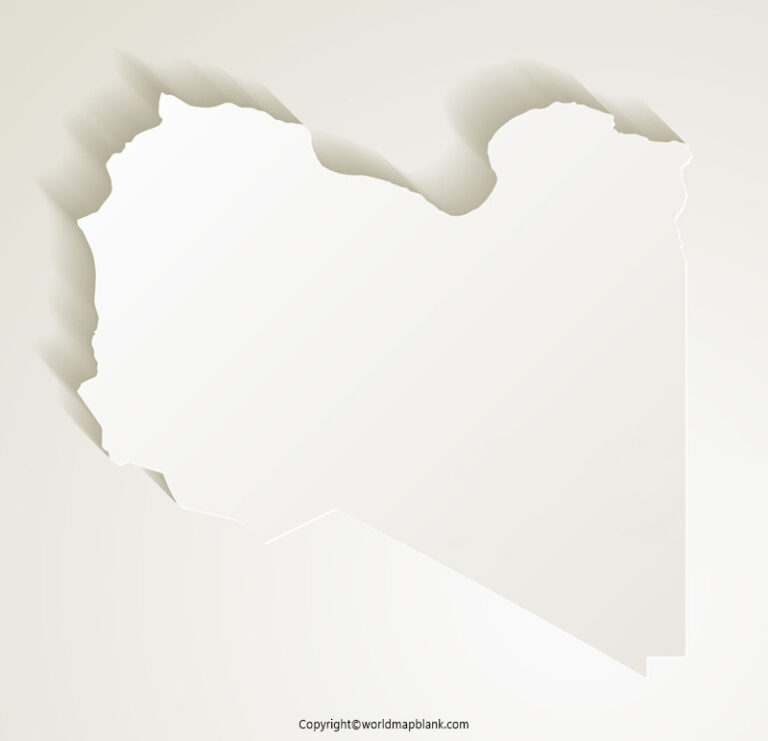 Printable Blank Map of Libya - Outline, Transparent, PNG map