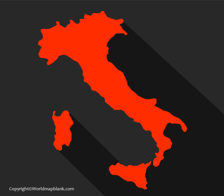 Printable Blank Map of Italy – Outline, Transparent, PNG map