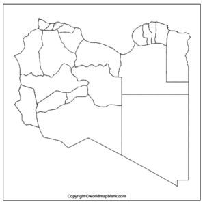 Printable Blank Map of Libya - Outline, Transparent, PNG map
