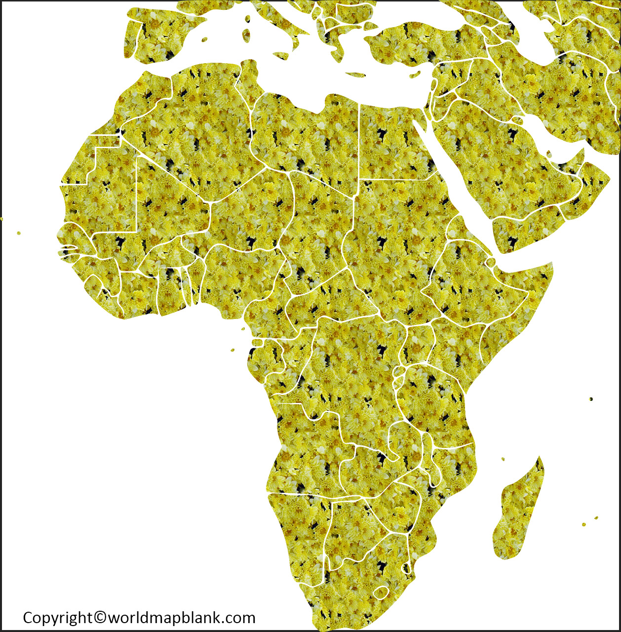 Printable Blank Map of Africa - Outline, Transparent PNG map