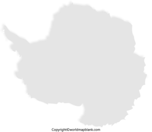 Printable Blank Map of Antarctica - Outline, Transparent map