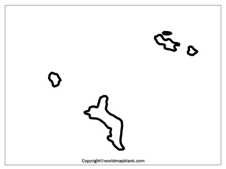 Printable Blank Map of Seychelles - Outline Transparent Map