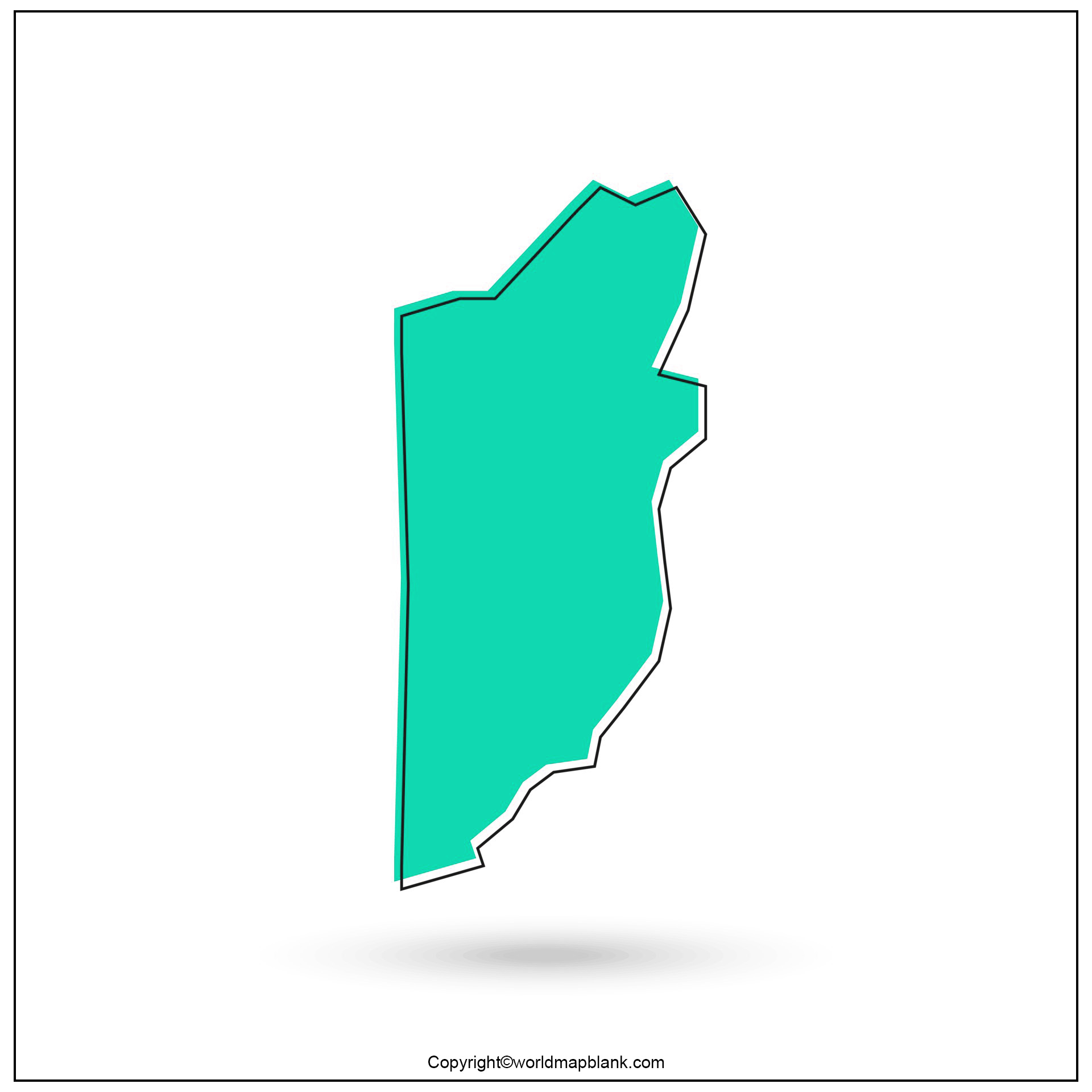 Printable Blank Map of Belize – Outline, Transparent PNG Map – World ...