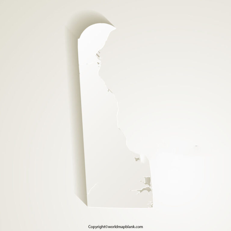 Blank Map of Delaware – Printable Delaware Map [PDF]