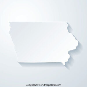Printable Blank Map of Iowa - Outline, Transparent, PNG map