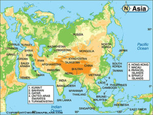 Printable Asia Physical Map | Map of Asia Physical - Printable World Maps