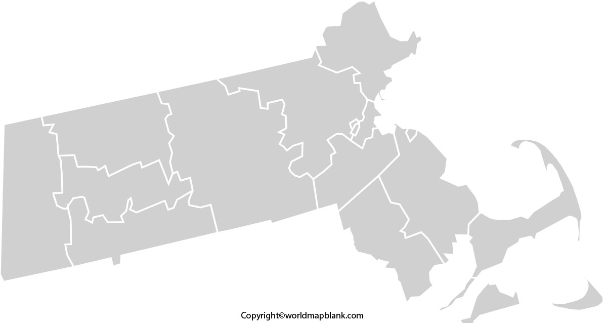 Blank Map of Massachusetts – Printable Massachusetts Map