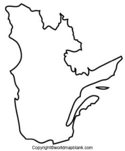 Printable Blank Map of Quebec - Outline, Transparent, PNG Map
