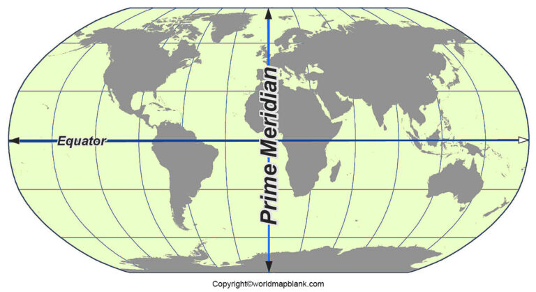 Prime Meridian Map | World Map with Prime Meridian – World Map Blank