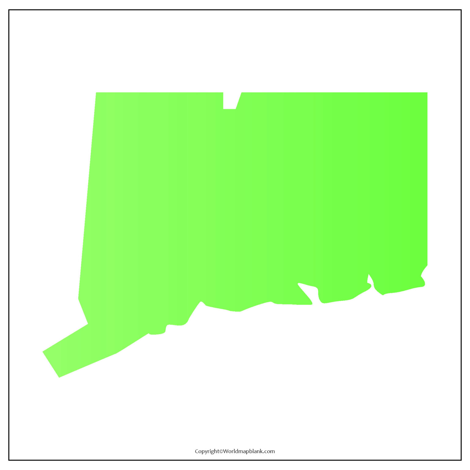 Printable Blank Map of Connecticut - Outline Transparent map