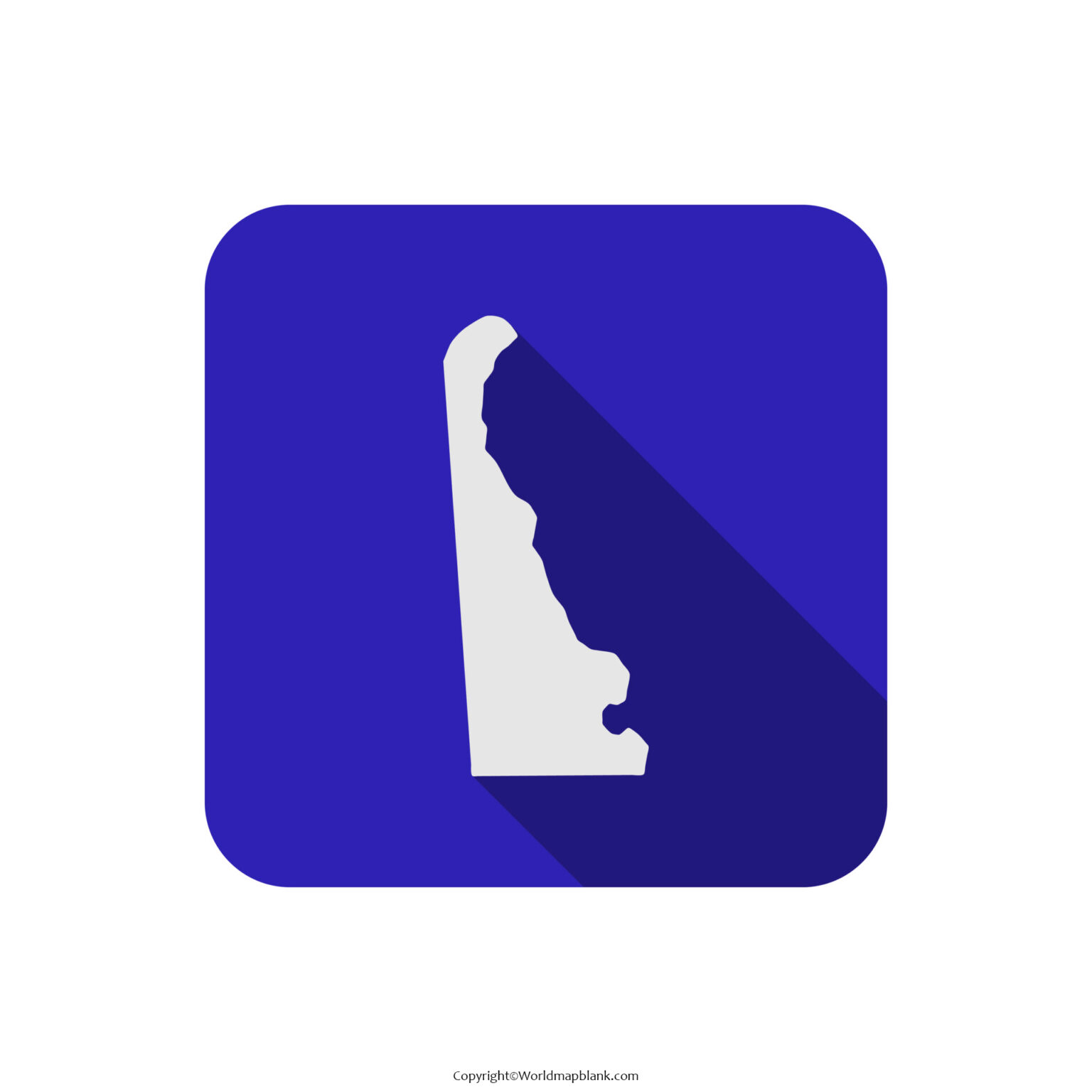 Blank Map of Delaware – Printable Delaware Map [PDF]