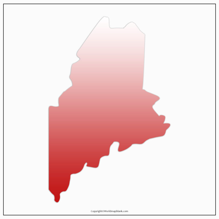Printable Blank Map of Maine - Outline, Transparent map