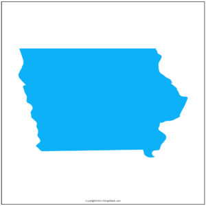 Printable Blank Map of Iowa - Outline, Transparent, PNG map