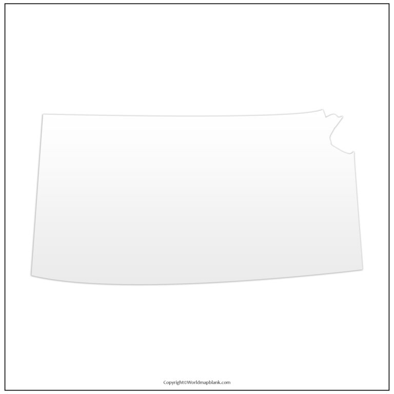 Printable Blank Map of Kansas - Outline, Transparent, PNG map