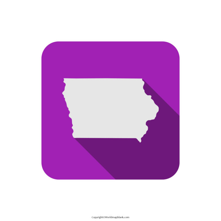 Printable Blank Map of Iowa - Outline, Transparent, PNG map