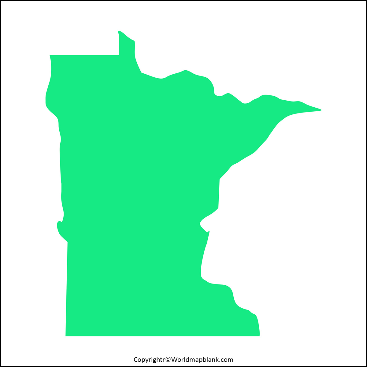 Blank Map of Minnesota – Printable Minnesota Map [PDF]