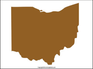 Blank Map of Ohio – Printable Ohio Map Outline [PDF]