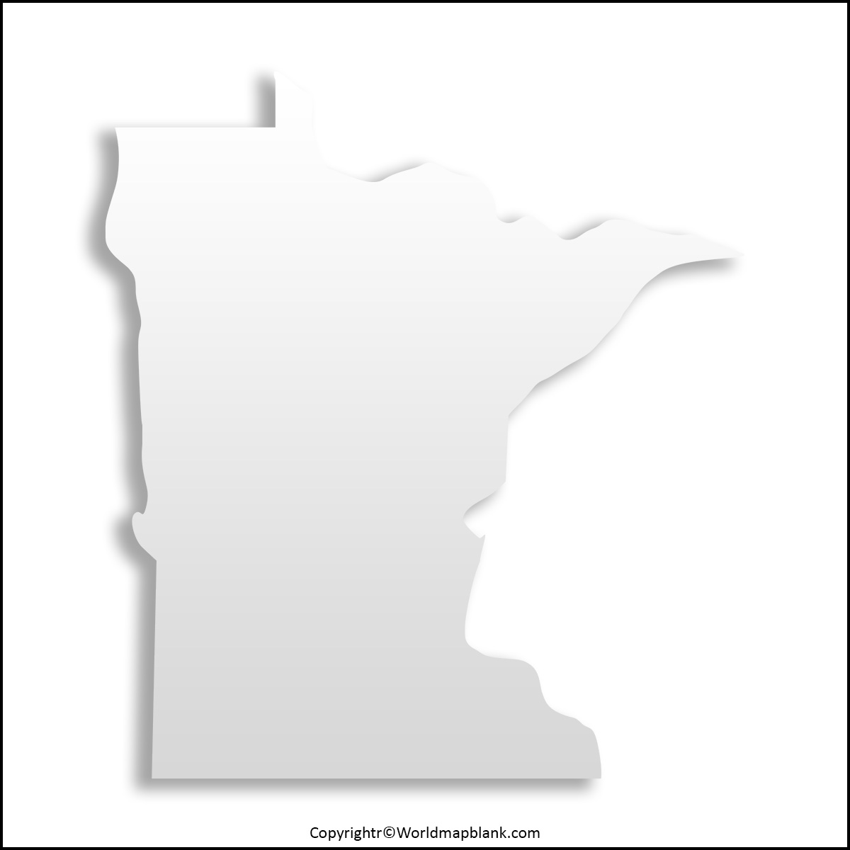 Blank Map of Minnesota – Printable Minnesota Map [PDF]