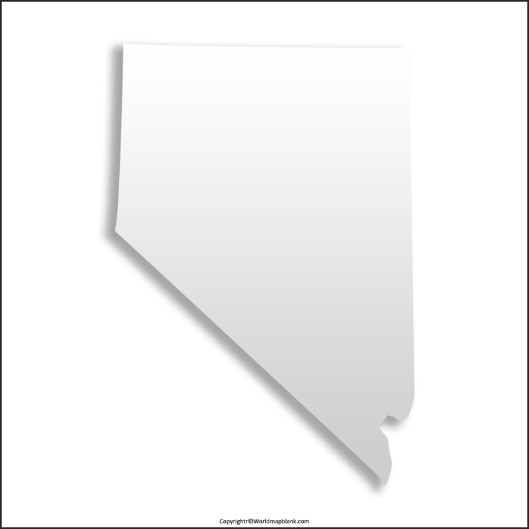 Printable Blank Map of Nevada - Outline Transparent PNG map