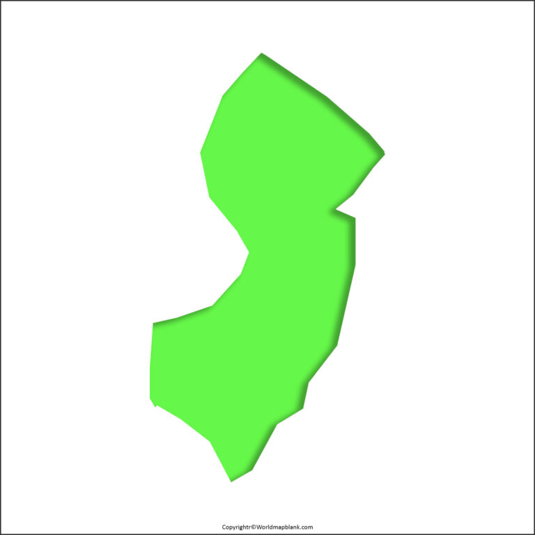 Printable Blank Map of New Jersey - Outline Transparent map