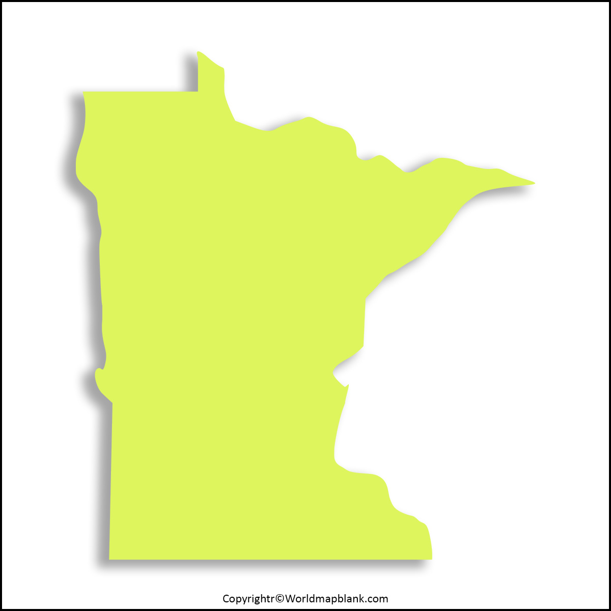 Blank Map of Minnesota – Printable Minnesota Map [PDF]