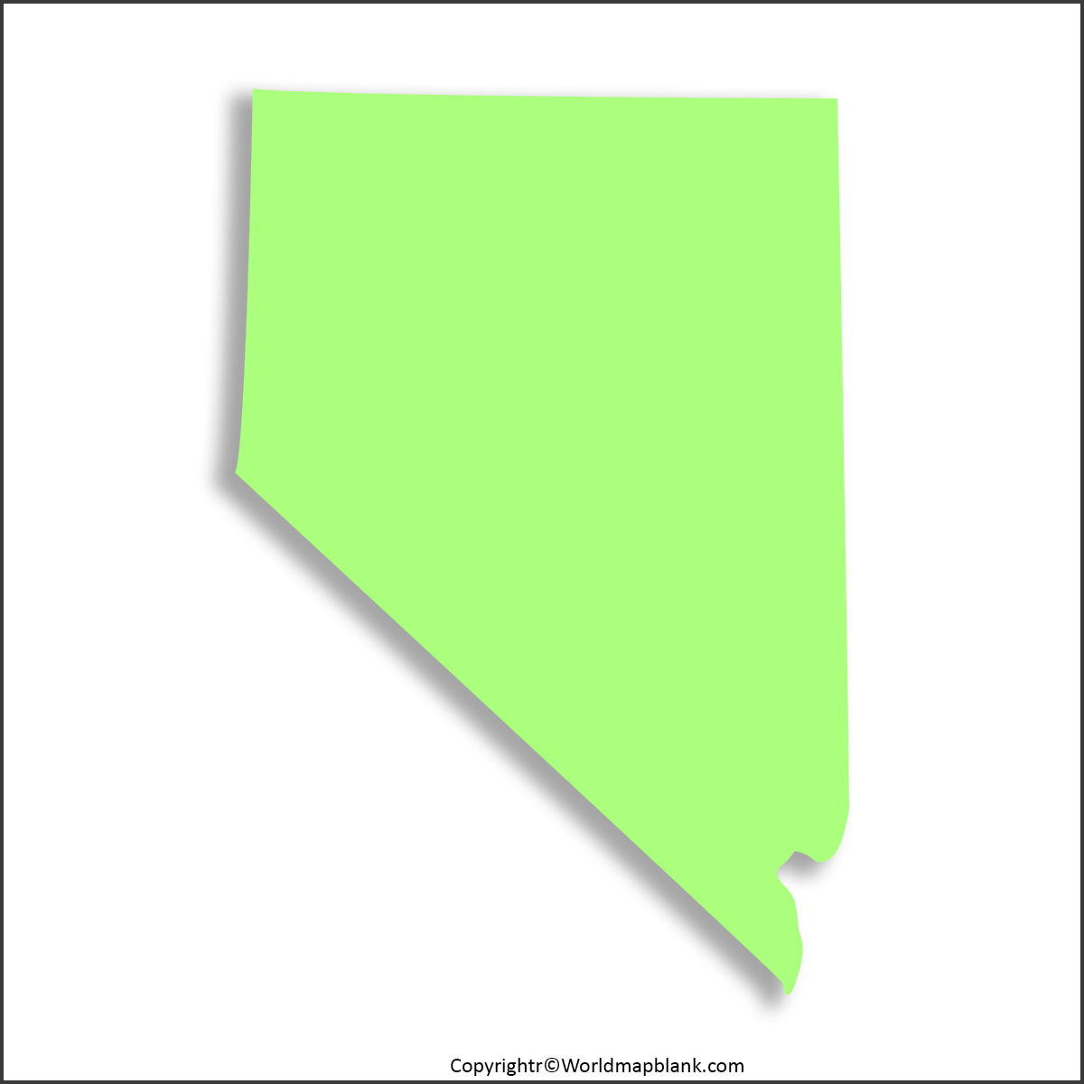Printable Blank Map of Nevada - Outline Transparent PNG map