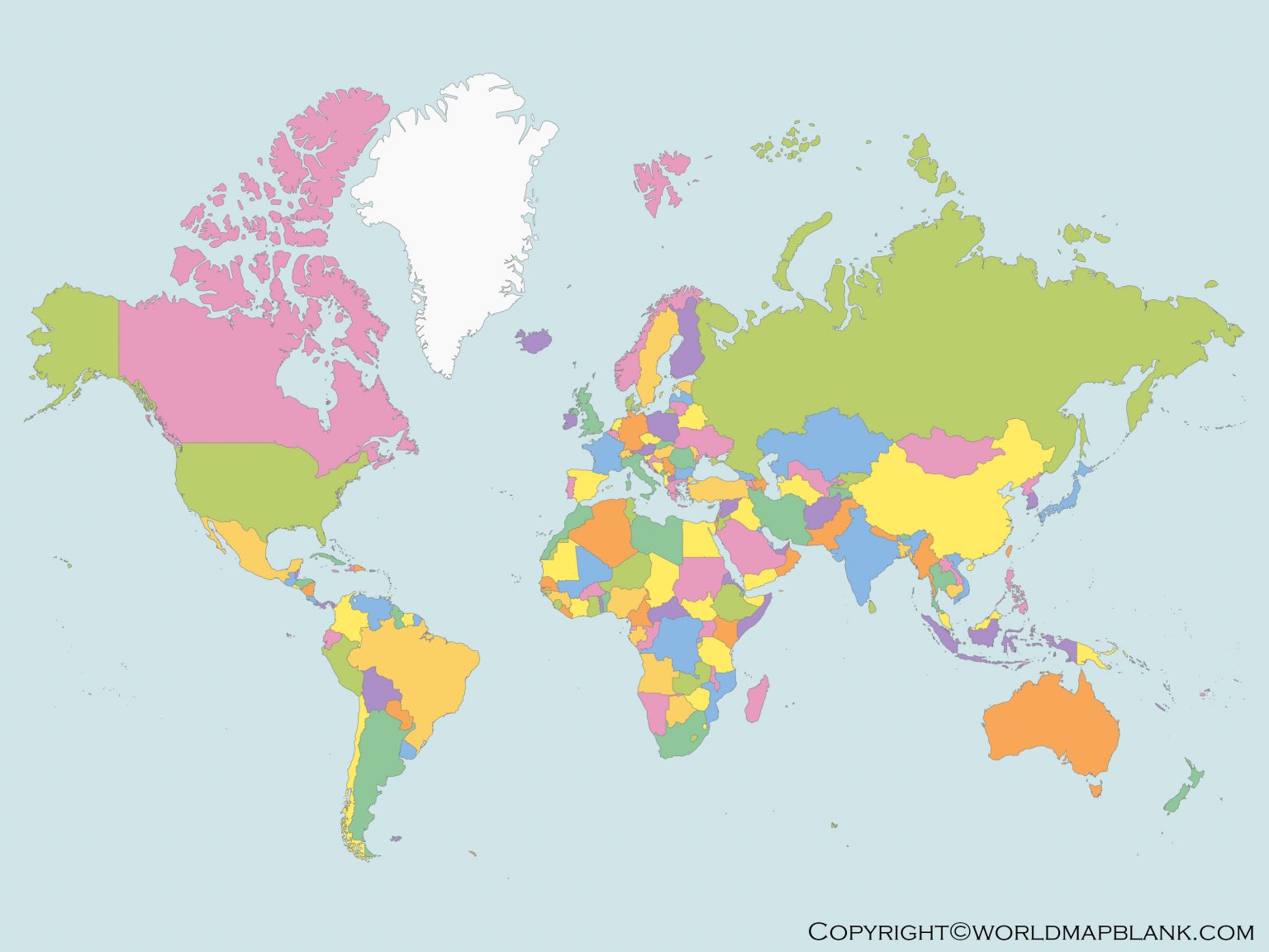 Mercator World Map | World Map Mercator View