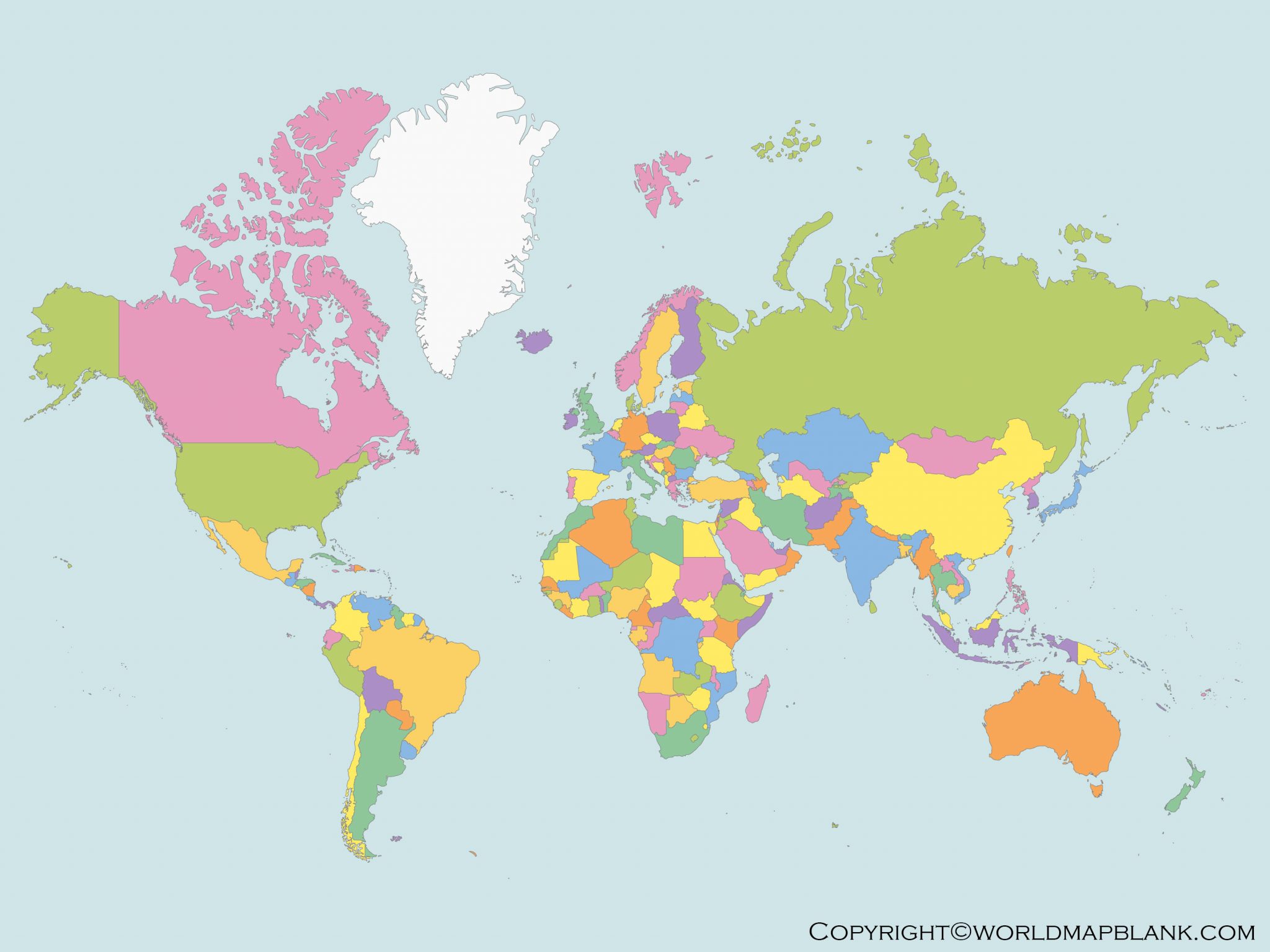 Mercator World Map | World Map Mercator View