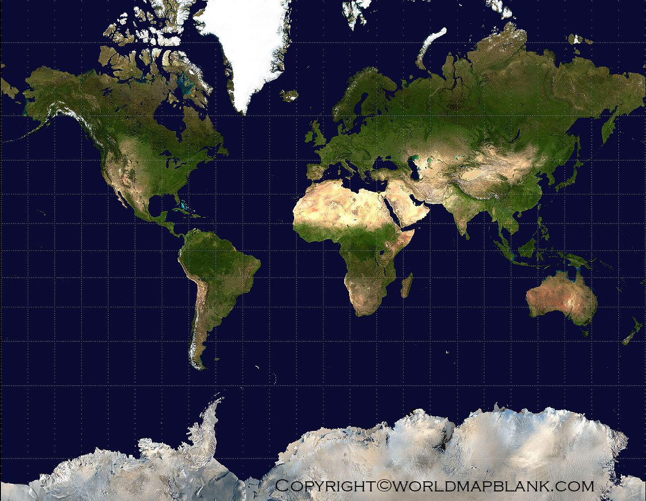 Mercator World Map | World Map Mercator View
