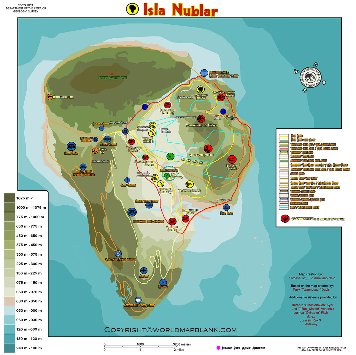 Jurassic World Park Map – Jurassic Map of the World [PDF]