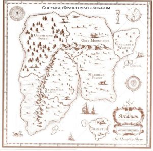 Arcanum World Map Printable with All Locations in PDF