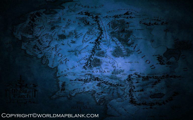 Middle Earth Map | Middle Earth Full World Map in Detailed