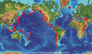 Map of Active Volcanoes in the World | Active Volcanoes Map