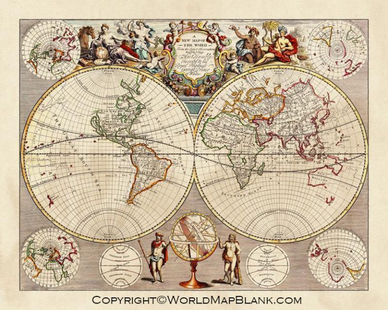 Medieval World Map Poster | Medieval Islamic World Map