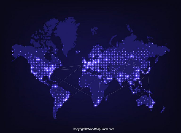World Map at Night | Night View of Map of World