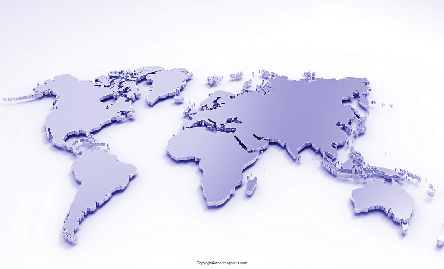 World Map 3D View | Printable Earth 3D Map
