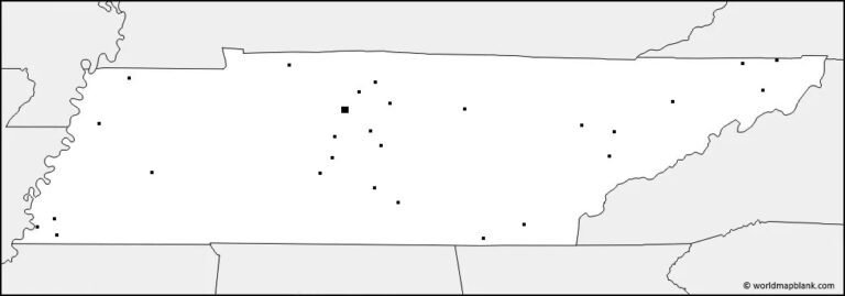 Blank Map of Tennessee – Map of Tennessee Blank [PDF]