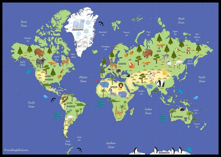 World Map for Kids Map of the World for Kids [PDF]